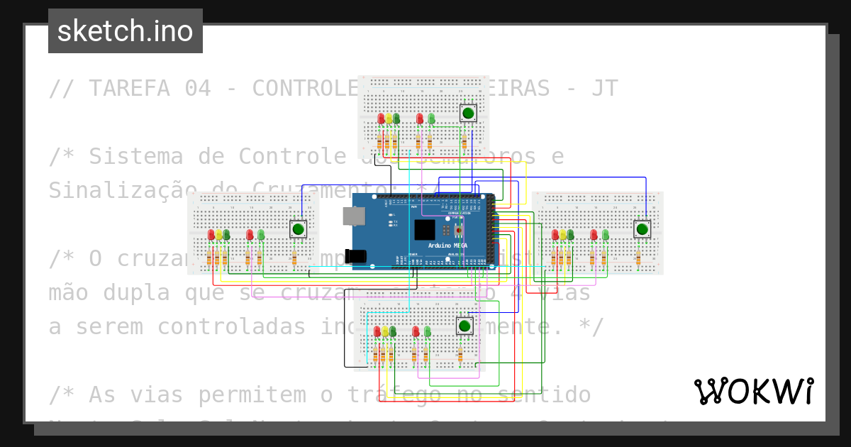 Tarefa 04 Controle De Sinaleiras Jt Wokwi Esp32 Stm32 Arduino 0076