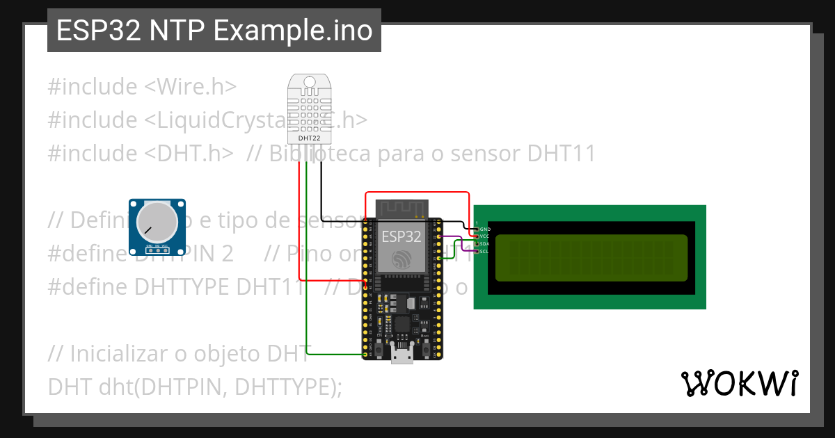 2ºEE PROJ MICRO - ESP32 NTP Example.ino Copy (2) - Wokwi ESP32, STM32, Arduino Simulator