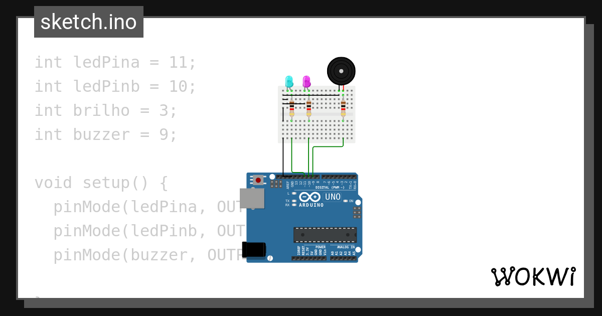 Leds E Buzzer No Analógico Wokwi Esp32 Stm32 Arduino Simulator 7502