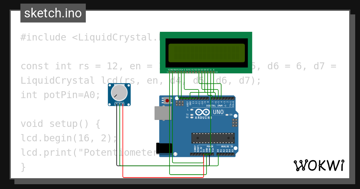 Lcd With Potentiometer Wokwi Esp32 Stm32 Arduino Simulator