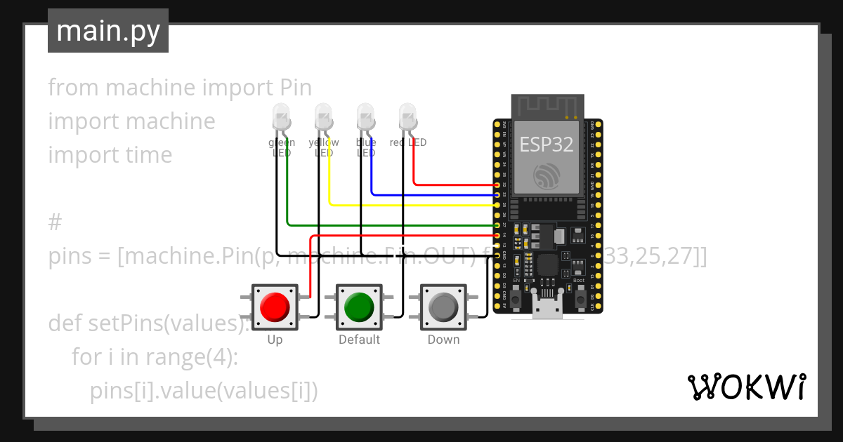 esp_08_flowing_lights - Wokwi ESP32, STM32, Arduino Simulator
