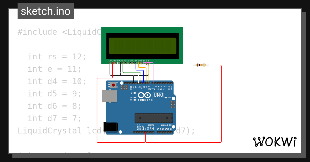 สร้างตัวนับเวลาแบบเรียลไทม์บน Lcd Wokwi Esp32 Stm32 Arduino Simulator 0449