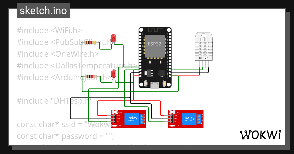DHT22-Led-esp32-mqtt Copy (2) - Wokwi ESP32, STM32, Arduino Simulator