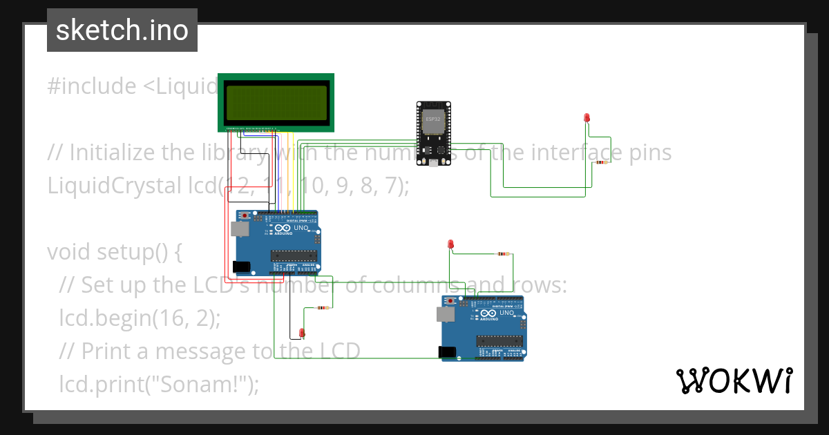 sonam 18 july assignment 4 - Wokwi ESP32, STM32, Arduino Simulator