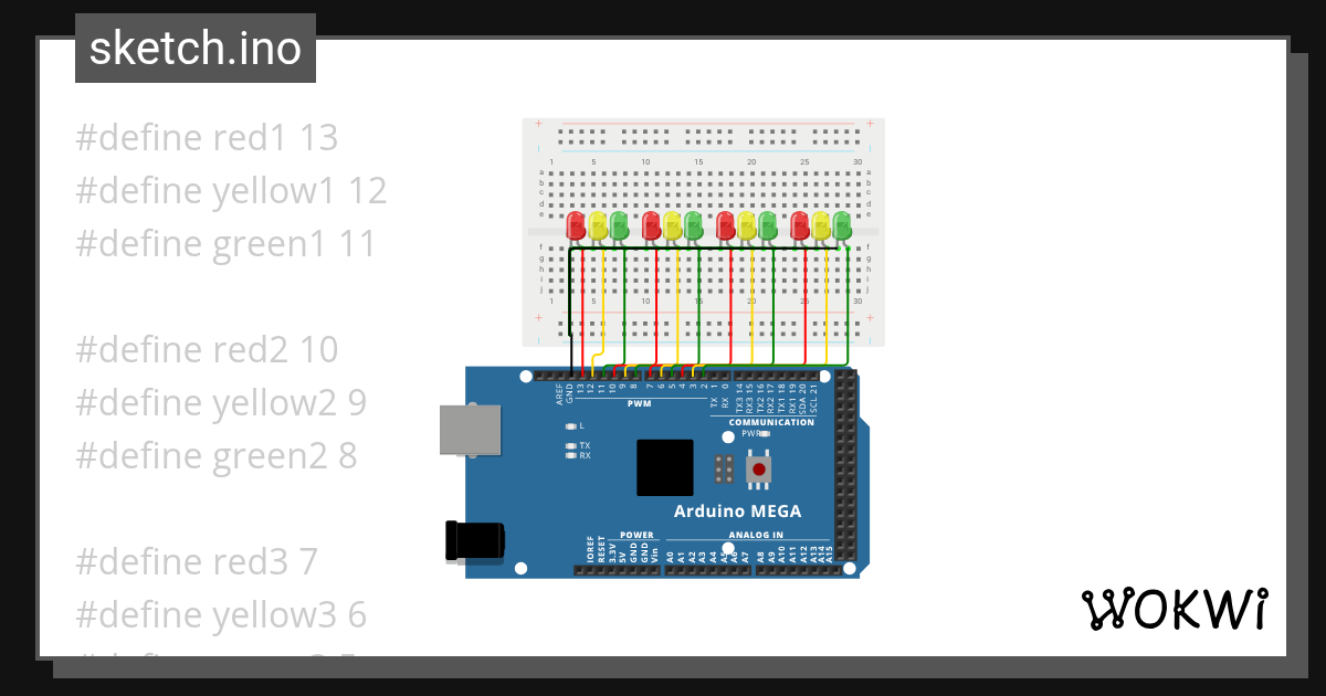 Semáforo - Wokwi ESP32, STM32, Arduino Simulator