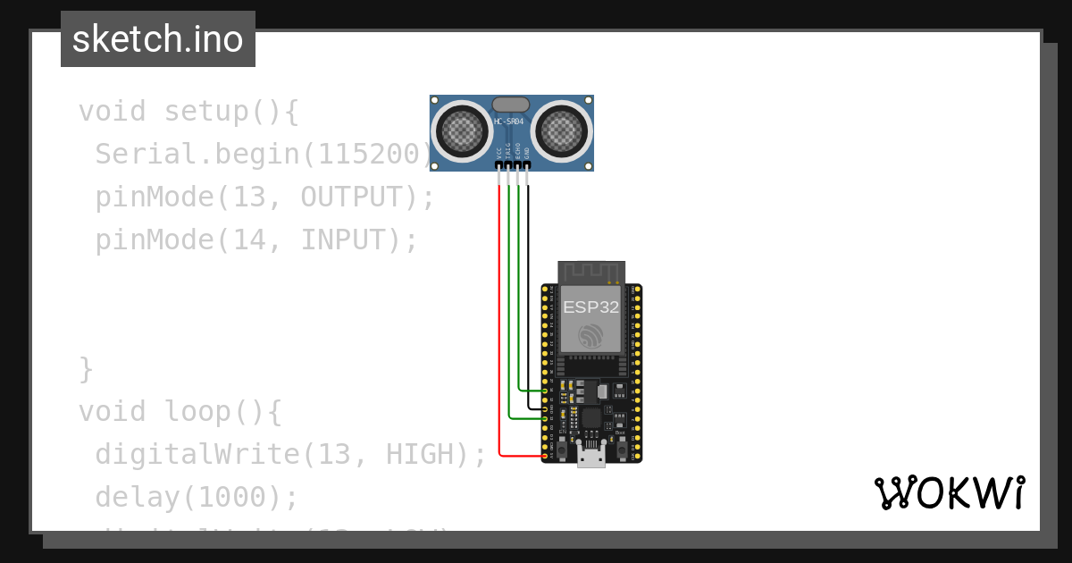 Distance Calculation Wokwi Esp32 Stm32 Arduino Simulator