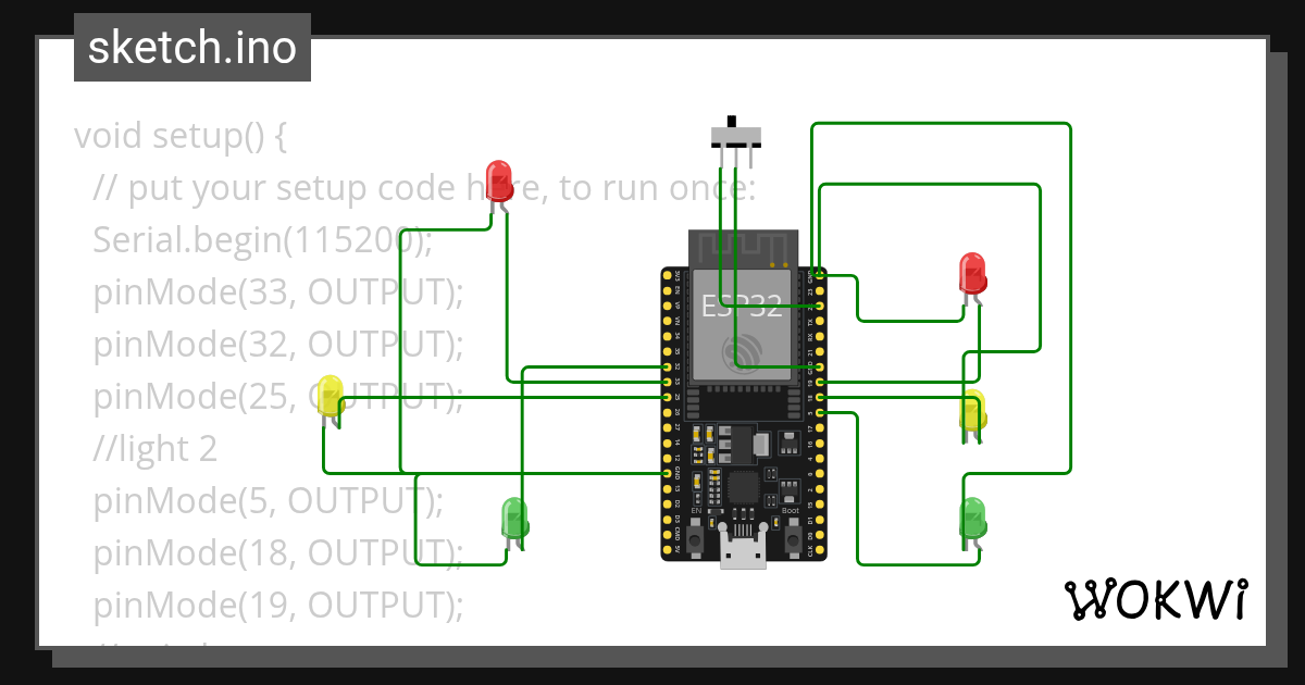 traffic-1 - Wokwi ESP32, STM32, Arduino Simulator