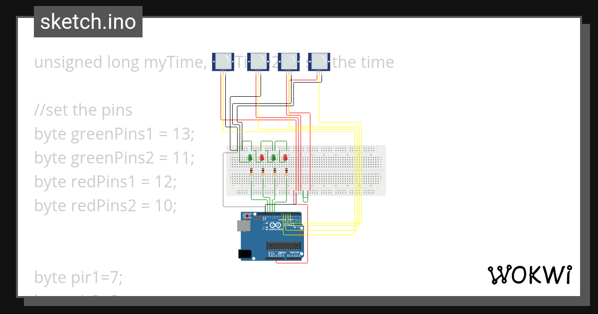 4 led_Indicator system 1.1 - Wokwi ESP32, STM32, Arduino Simulator