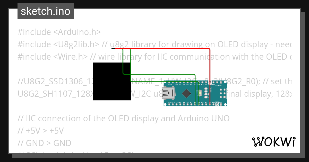 CONCENTRIC CIRCLES ON SH1107 - Wokwi ESP32, STM32, Arduino Simulator