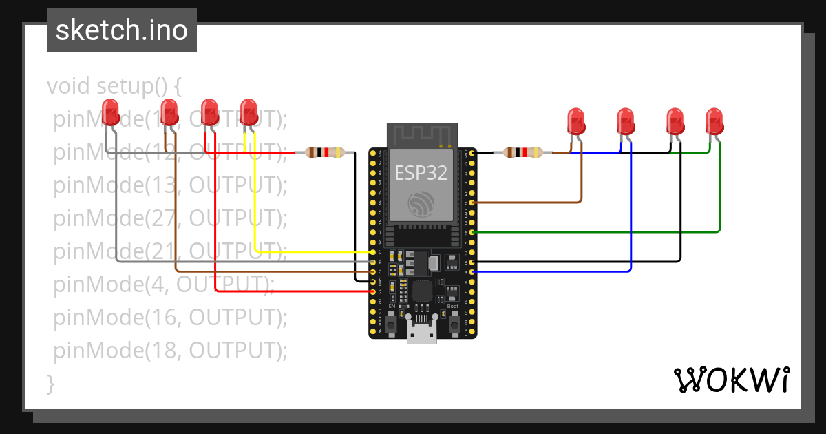 Ejercicio 29d Wokwi Esp32 Stm32 Arduino Simulator 