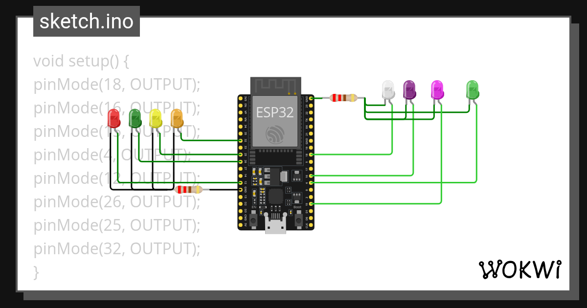 EJERCICIO 3 - Wokwi ESP32, STM32, Arduino Simulator