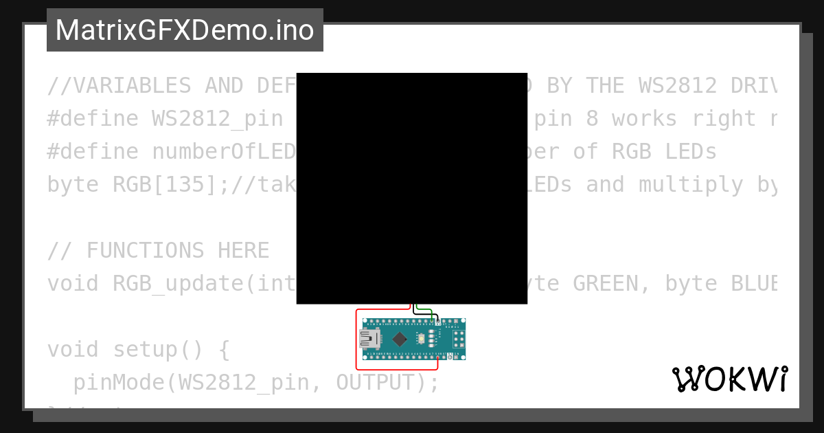 Shapes On 256 Matrix Art Wokwi Esp32 Stm32 Arduino Simulator 4003