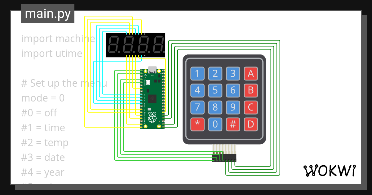 Seven-Segment Engine Test Copy - Wokwi ESP32, STM32, Arduino Simulator