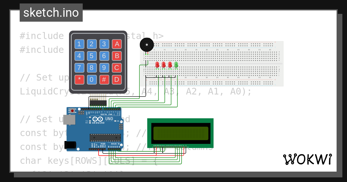 My Fist Lock Sysytem Wokwi Esp32 Stm32 Arduino Simulator