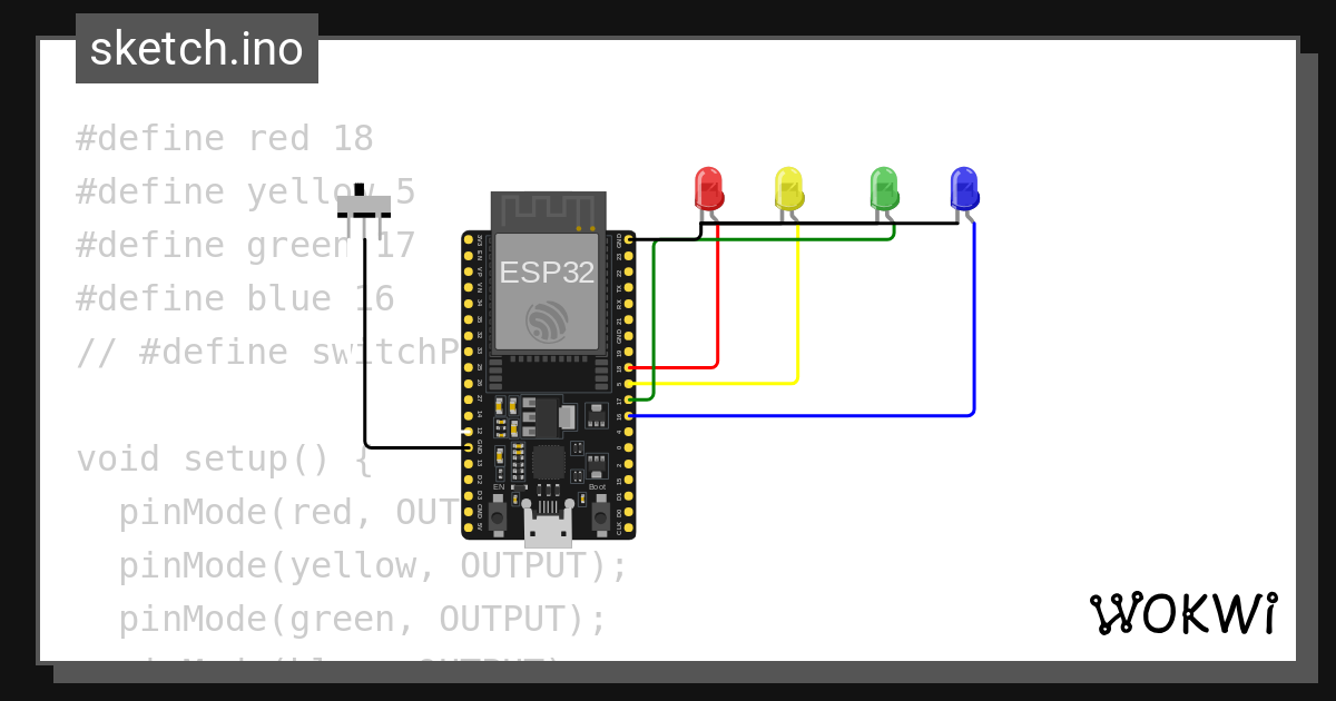 Toggle Switch Signal Wokwi Esp32 Stm32 Arduino Simulator 0808