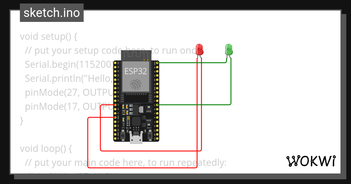 2 Lights Same Wokwi Esp32 Stm32 Arduino Simulator 8619