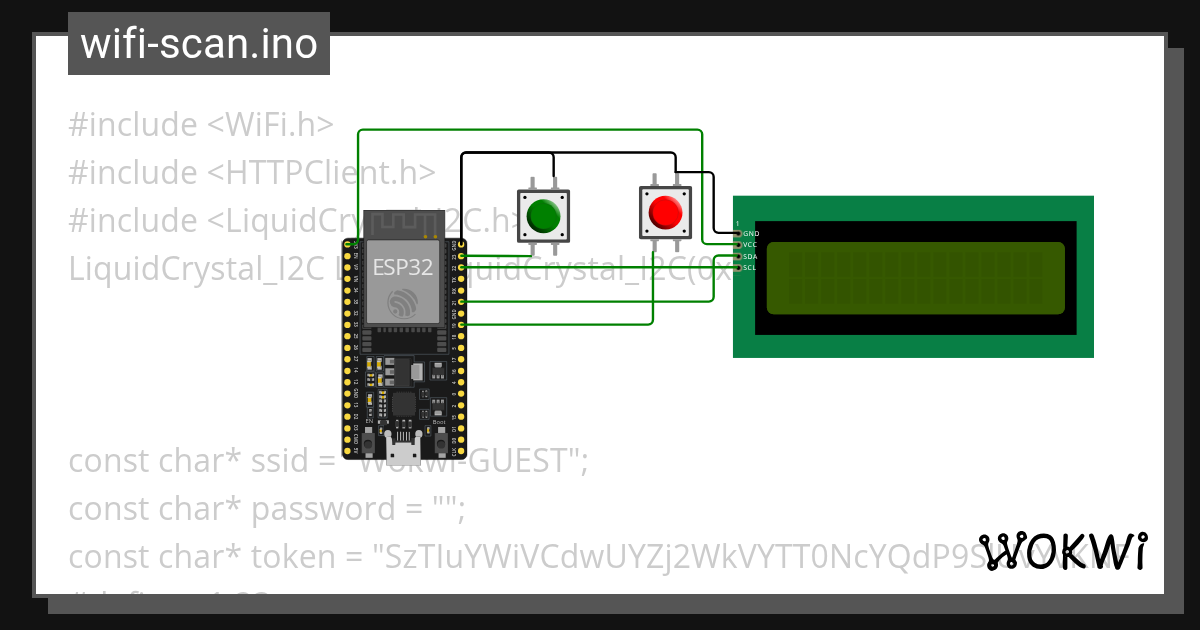sw_lcd_line_Notify - Wokwi ESP32, STM32, Arduino Simulator