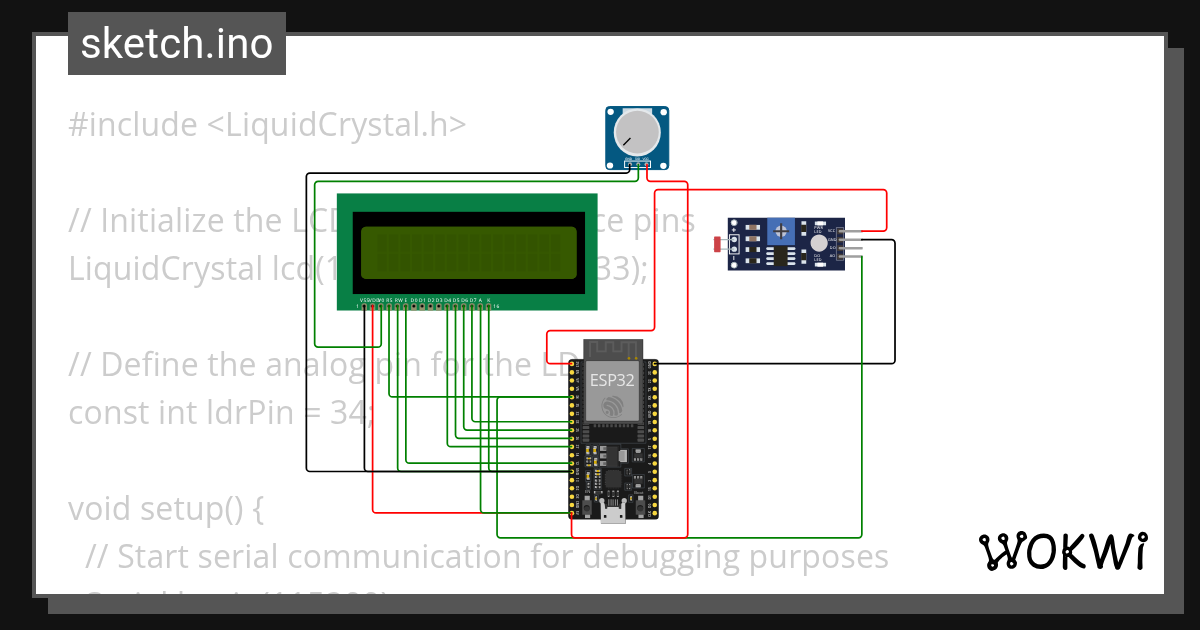 Lightintensity Wokwi Esp32 Stm32 Arduino Simulator