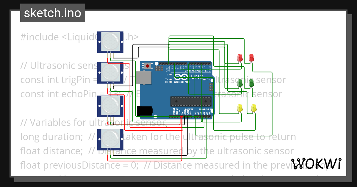 trafic light system - Wokwi ESP32, STM32, Arduino Simulator
