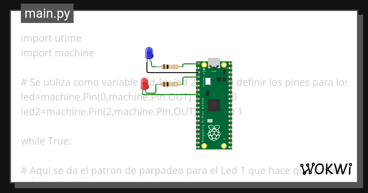 Circuito Led - Wokwi ESP32, STM32, Arduino Simulator