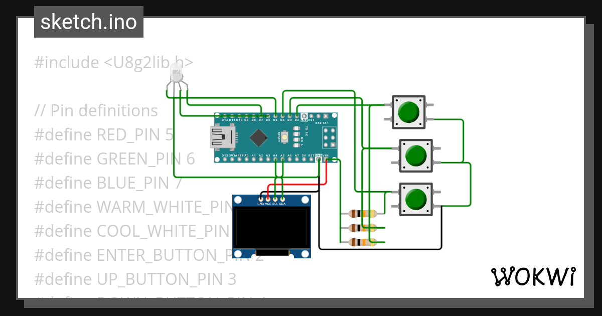 rgb light - Wokwi ESP32, STM32, Arduino Simulator