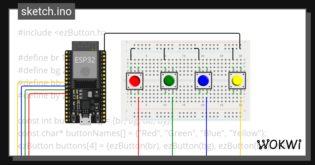 1-Multiple debounce button Copy - Wokwi ESP32, STM32, Arduino Simulator