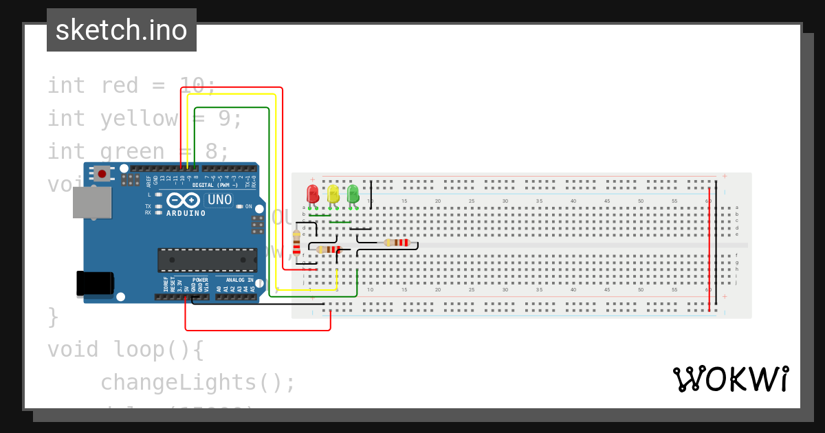 Street Light Wokwi Esp32 Stm32 Arduino Simulator 6625