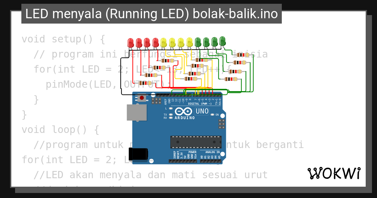 Led Menyala Running Led Bolak O Copy Wokwi Esp32 Stm32 Arduino Simulator