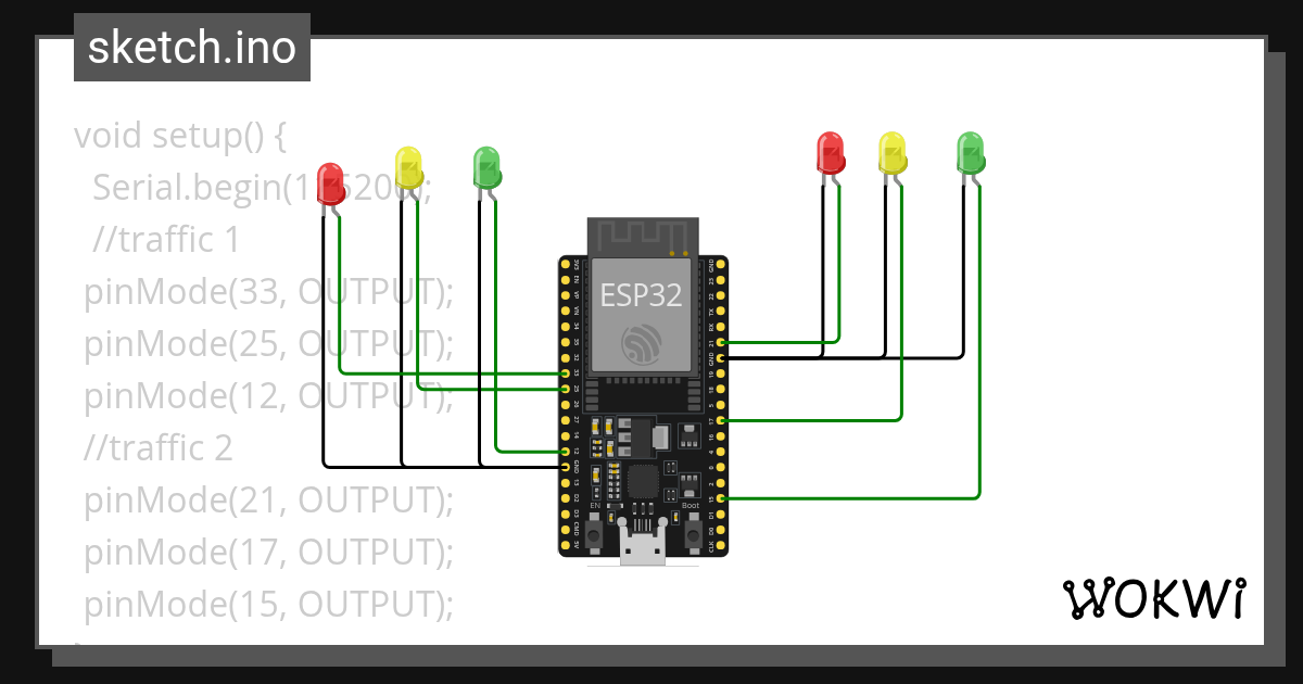 traffic Copy - Wokwi ESP32, STM32, Arduino Simulator