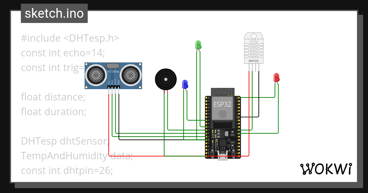 ultra sensor - Wokwi ESP32, STM32, Arduino Simulator
