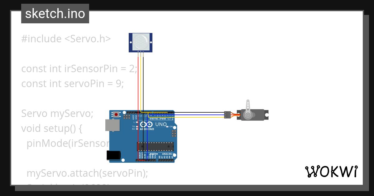 Motion sensor - Wokwi ESP32, STM32, Arduino Simulator