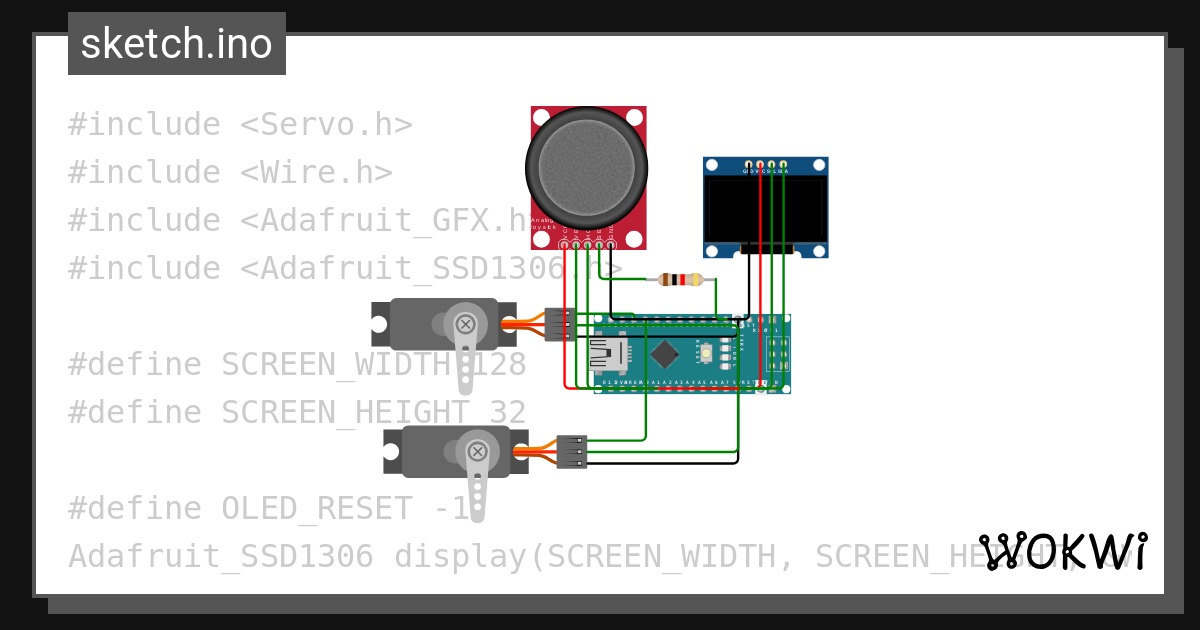 Servo 360 Car Control Wire 1 Joistik Wokwi Esp32 Stm32 Arduino Simulator 9602