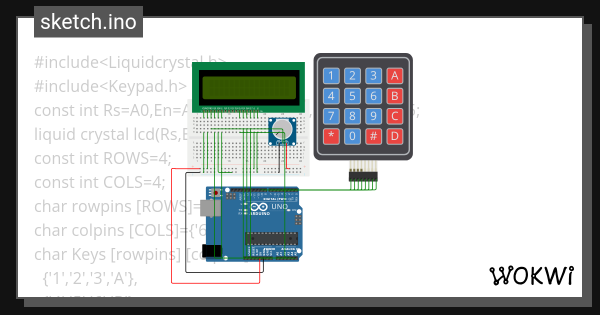 Lcd,keypad - Wokwi ESP32, STM32, Arduino Simulator