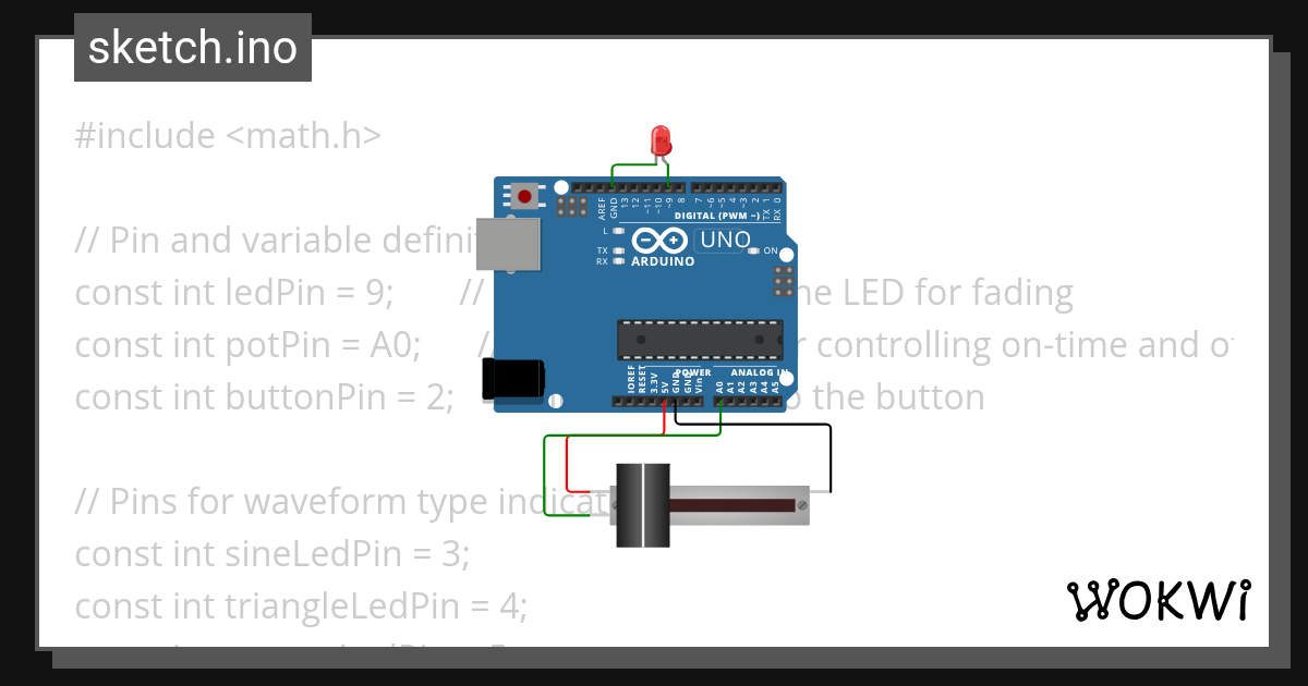 PWM Control - Wokwi ESP32, STM32, Arduino Simulator