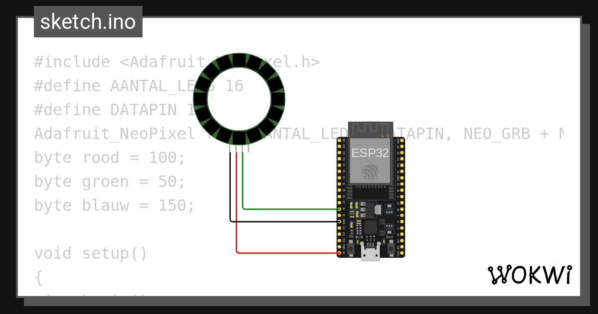 Neopixel Wokwi Esp32 Stm32 Arduino Simulator 3964