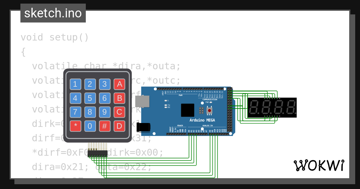 Keypad Practice Wokwi Esp32 Stm32 Arduino Simulator 3710