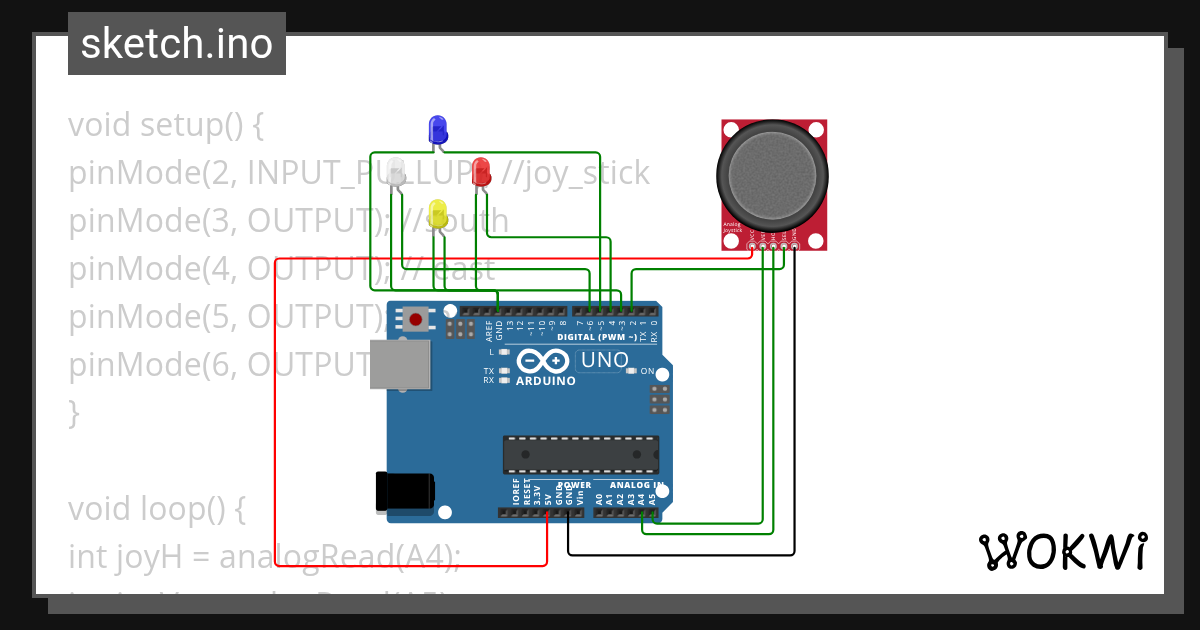 Past year joystick - Wokwi ESP32, STM32, Arduino Simulator