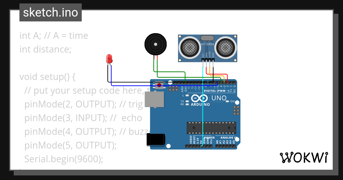Different Buzzer Frequency For Different Distance Copy Wokwi Esp32 Stm32 Arduino Simulator