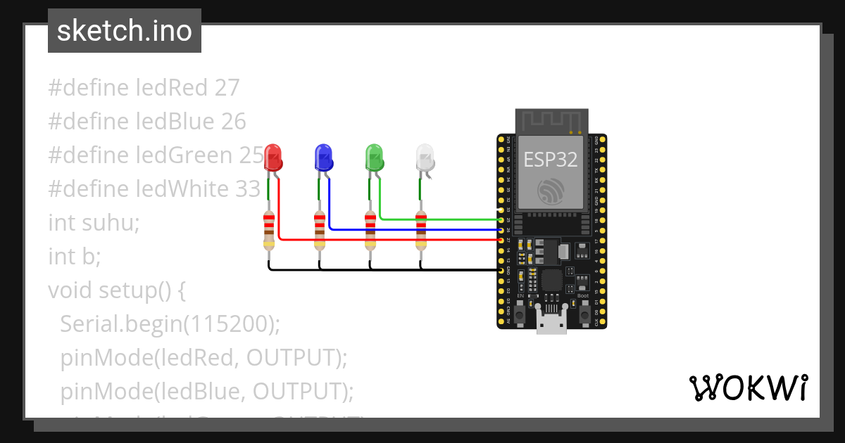 Tugas 4 - Wokwi ESP32, STM32, Arduino Simulator