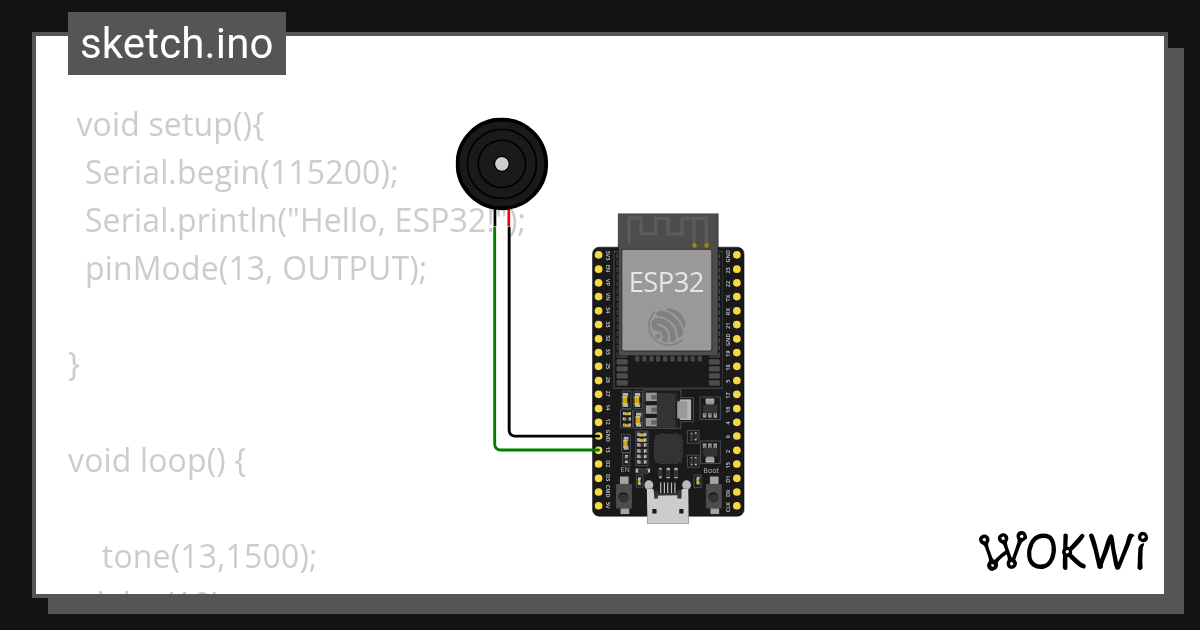 Buzzer Wokwi Esp32 Stm32 Arduino Simulator 