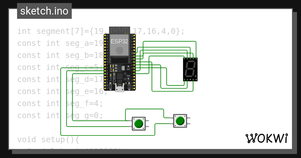Seven Segment Wokwi Esp32 Stm32 Arduino Simulator 9159
