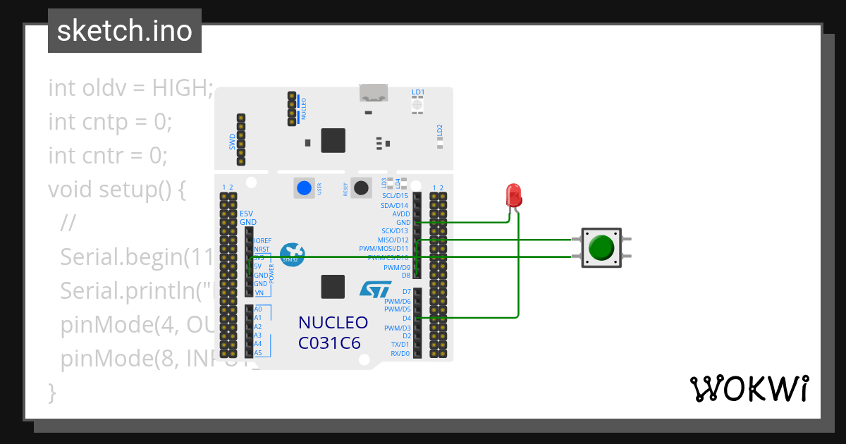 21107027 assignment 1 - Wokwi ESP32, STM32, Arduino Simulator