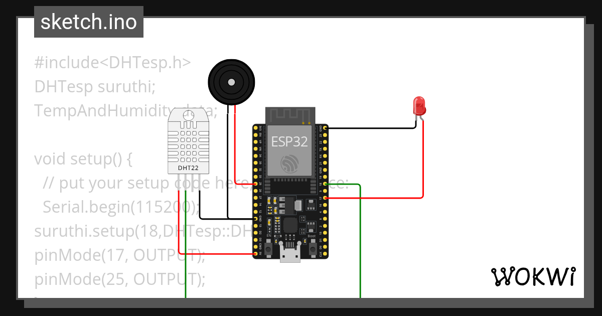 temp led - Wokwi ESP32, STM32, Arduino Simulator