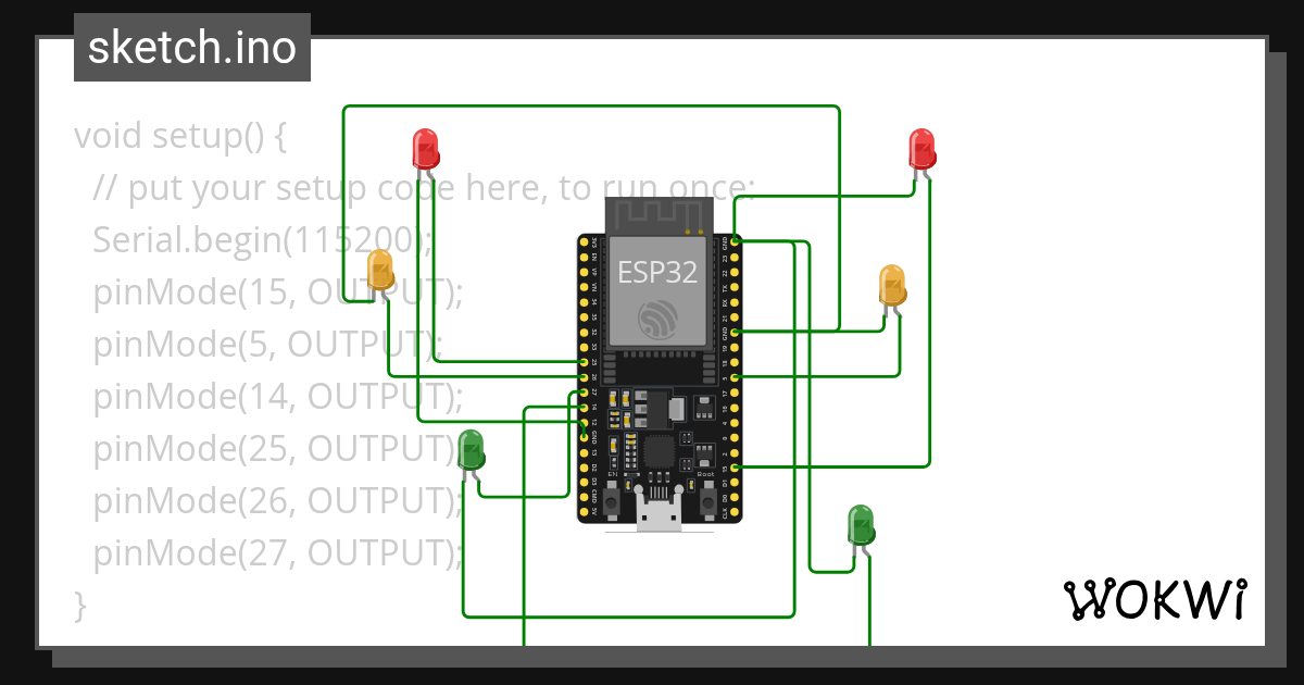 3 way - Wokwi ESP32, STM32, Arduino Simulator