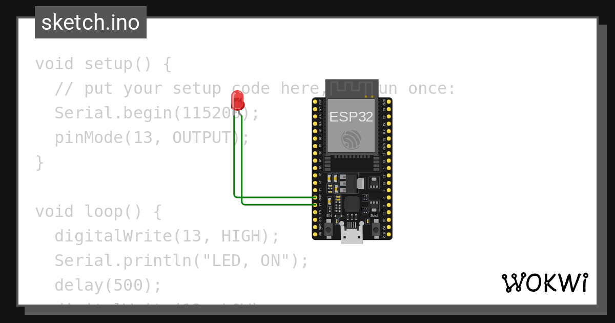 Asika Day 1task 2 Wokwi Esp32 Stm32 Arduino Simulator 5519