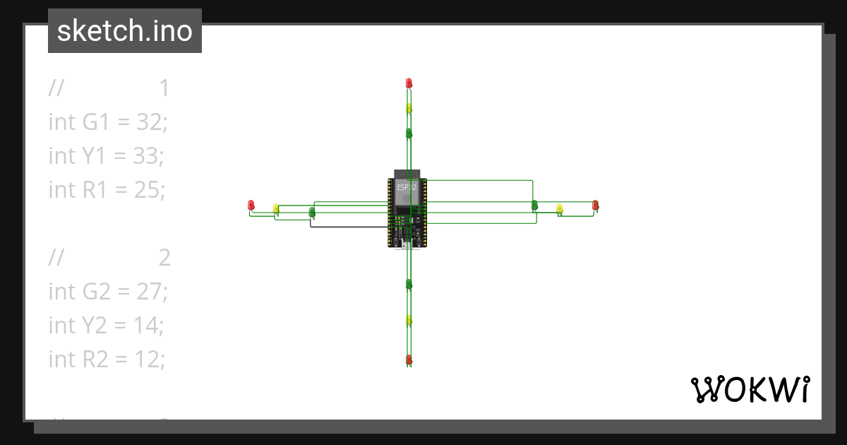 intersection - Wokwi ESP32, STM32, Arduino Simulator