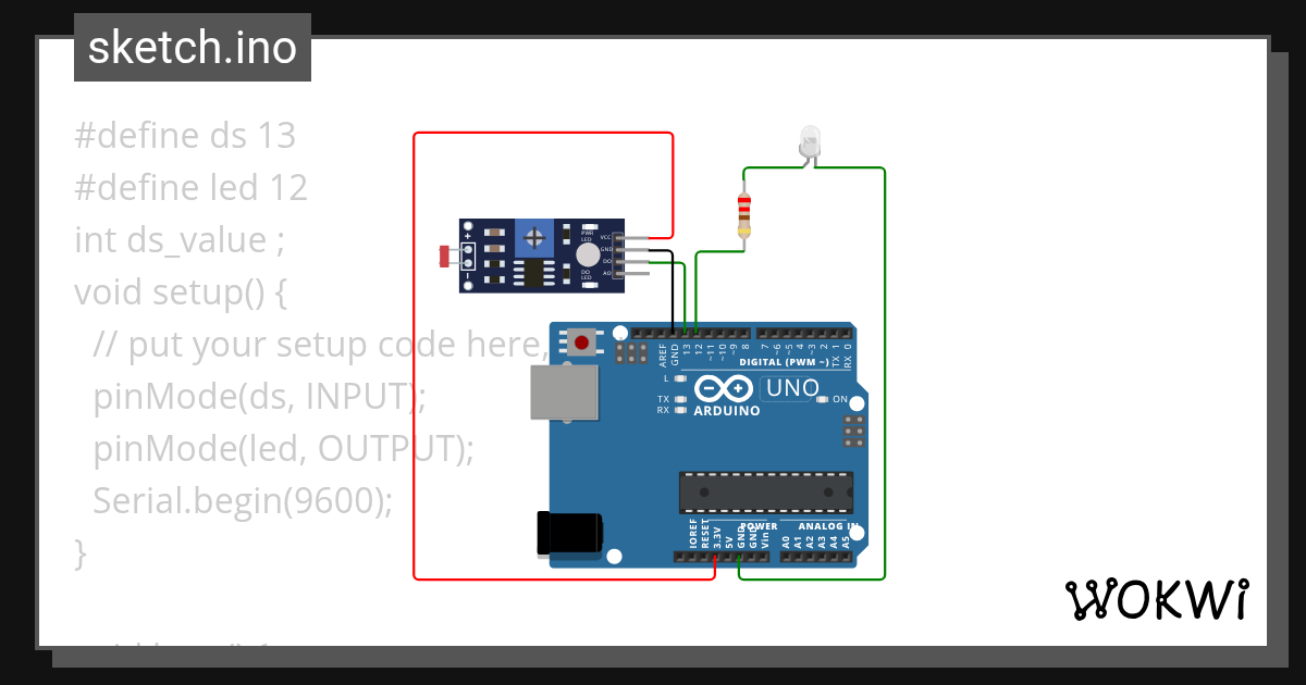 Interfacing Of Digital Sensor Wokwi Esp32 Stm32 Arduino Simulator 