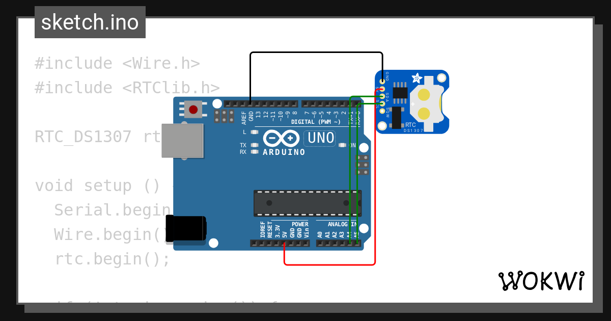 Ds1307 With Arduinodate And Time Wokwi Esp32 Stm32 Arduino Simulator