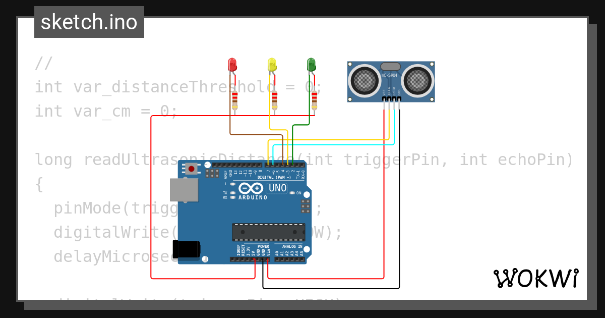 Ultrasonic Ver1 Wokwi Esp32 Stm32 Arduino Simulator 