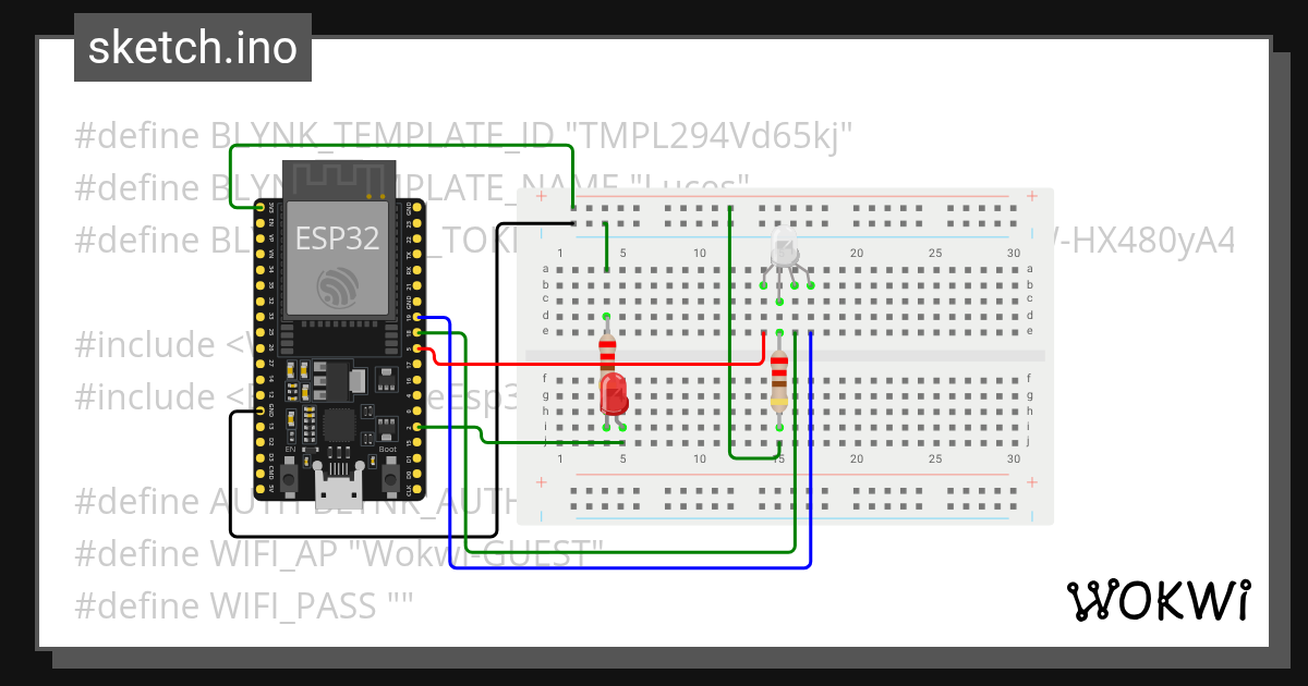 Luces - Wokwi ESP32, STM32, Arduino Simulator